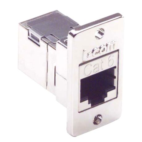 L-com Panel Mount Coupler | Cat6 Shielded | ShowMeCables.com