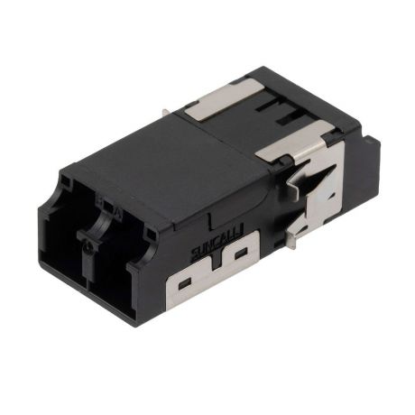 L-com LC/LC Duplex Adapter, Translucent Internal Shutter, Side Spring ...