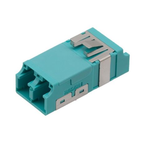 L-com LC/LC Duplex Adapter, White Internal Shutter, Side Spring, No ...