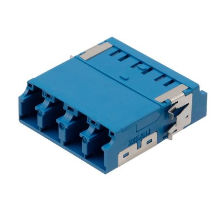 L-com LC/LC Quad Adapter, Translucent Internal Shutter, Side Spring, No ...