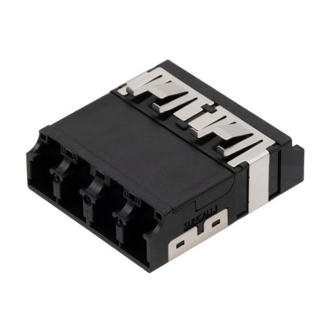 L-com LC/LC Quad Adapter, White Internal Shutter, Side Spring, No ...