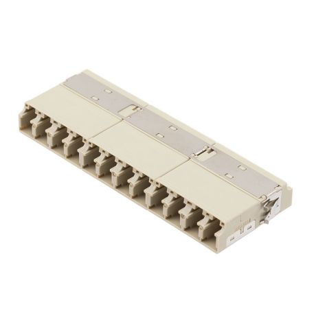L-com LC/LC 12 Port Adapter, Translucent Internal Shutter, Side Spring ...