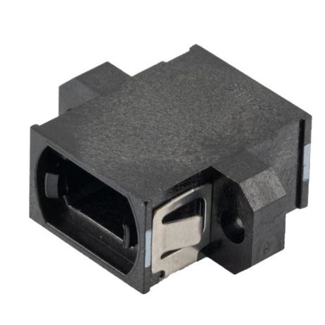 MPO/MTP Type A Coupler | Full Flange | Single Dust Cap | Black ...