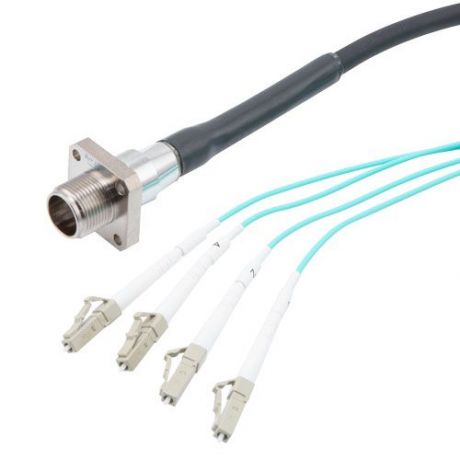 Fiber Optic Outdoor breakout cable, 4 fiber MMF (OM3), 4 core AARC ...