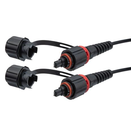 L-Com IP68 ODVA MPO/APC Male to IP68 ODVA MPO/APC Male, Type B, 30 ...