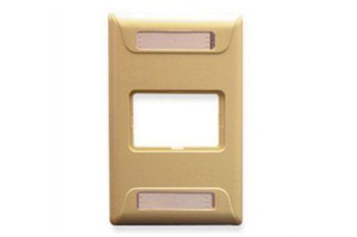 Fiber Optic Faceplate - Single Gang- 1 Port Bezel - Ivory ...