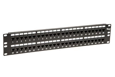 ICMPP48CP5 Cat5e Feed-Thru High Density Patch Panel - 48 Port | ShowMeCables.com