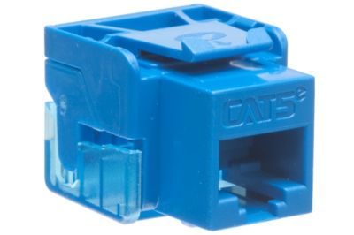 ICC Cat5e RJ45 Keystone Jack - EZ Style - Blue | ShowMeCables.com