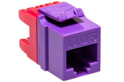 ICC Cat6 RJ45 Keystone Jack - HD Style - Purple | ShowMeCables.com