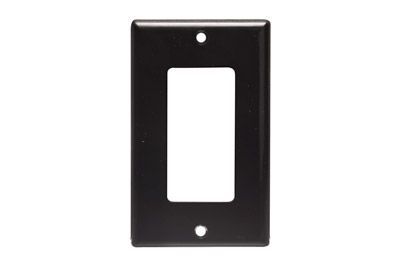 Single Gang Decorex Wall Plate - Black | ShowMeCables.com