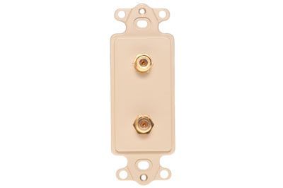 Decorex Insert- 2x CATV- Ivory | ShowMeCables.com