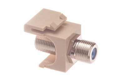 ICC F Type F/F Coupler Keystone - Ivory | ShowMeCables.com