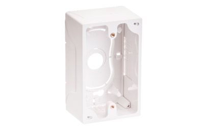 Single Gang Junction Box - White | ShowMeCables.com