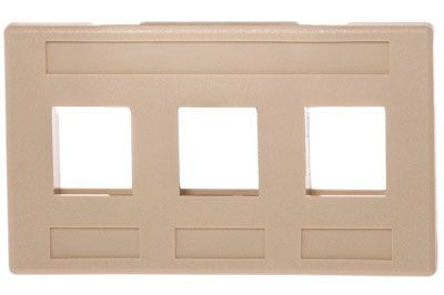 ICC IC107FM3IV Modular Furniture Wall Plate EZ - Ivory | ShowMeCables.com