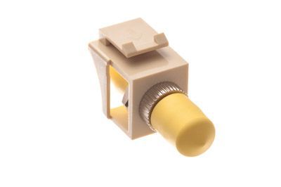ICC ST F/F Fiber Coupler - Ivory | ShowMeCables.com