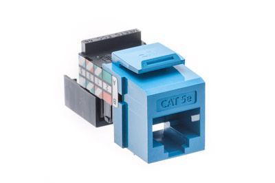 Leviton 5G108-RL5 GigaMax 5e QuickPort Connector - Blue | ShowMeCables.com
