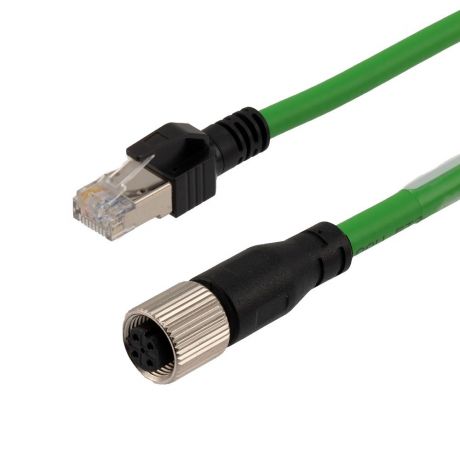 Moca 2.5 Adapter M12 Connector 4pin D Code To RJ45 Ethernet Connector ...