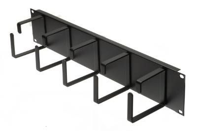 Front Horizontal Cable Manager with D-Rings - 2 RU | ShowMeCables.com