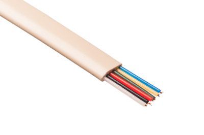 Modular Cable - 6 Conductor - Ivory Per FT | ShowMeCables.com