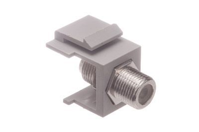 Nickle F Type F/F Coupler Keystone - Gray | ShowMeCables.com