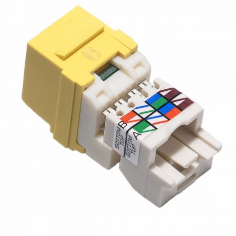 Panduit Netkey Cat6 Universal Keystone - Yellow | ShowMeCables.com