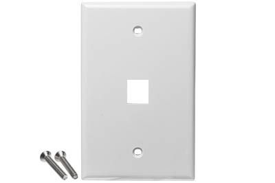 ICC IC107LF1WH 1 Port Oversized Wall Plate - Single Gang - White ...