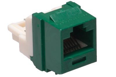 Panduit Netkey Cat6 Universal Keystone - Green | ShowMeCables.com