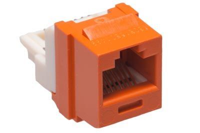Panduit Netkey Cat6 Universal Keystone Jack - Orange | ShowMeCables.com