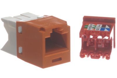 Panduit Cat5e Mini-Com TX5e RJ45 Keystone - Orange | ShowMeCables.com