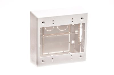 Panduit Double Gang Mounting Box - White | ShowMeCables.com