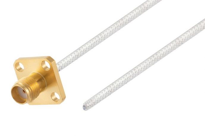 Pasternack SMA Female 4 Hole Flange to Straight Cut Lead Test Probe ...