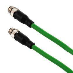 ShowMeCables 4 Position D Coded M12 , Profinet Type C Cable, Green, 22 ...