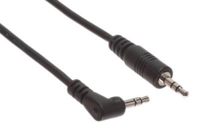 Right Angle 3.5mm Audio Cables - 1FT 3.5mm Stereo Cable | ShowMeCables.com