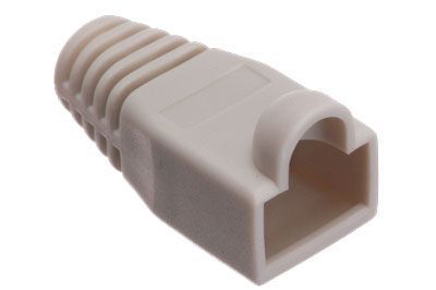 RJ45 Strain Relief Boot | PVC - Ivory | ShowMeCables.com