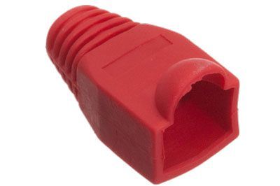 RJ45 Strain Relief Boot | PVC - Red | ShowMeCables.com