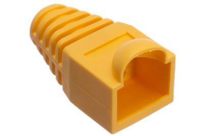 RJ45 Strain Relief Boot | PVC - Yellow | ShowMeCables.com
