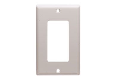 Single Gang Decorex Wall Plate - White | ShowMeCables.com