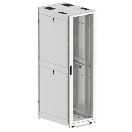 ShowMeCables 42U Server Rack Cabinet (White), 1200mm depth, Perf. Front door and rear french ...