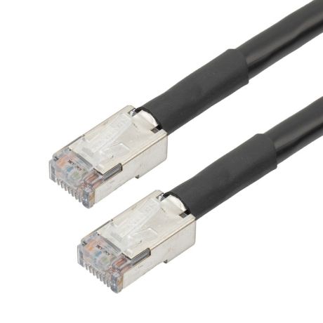 L-Com Category 5e Ethernet RJ45 Cable Assembly, 24AWG Solid 600V PoE, F ...