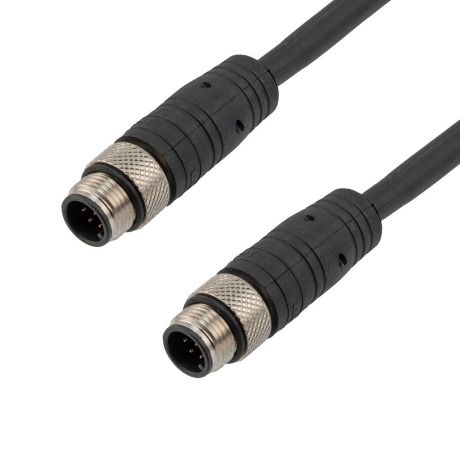 L-com M12 8 Position A code F/UTP Industrial Cable, M12 M / M12 M - 05 ...