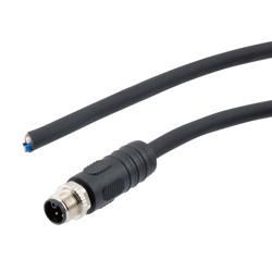 L-com M12 4 Position IP67 L-Code Pigtail Cable Assembly, Unshielded 16AWG PUR Jacket, Male to ...