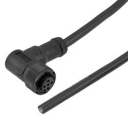 L-com IP69K Waterproof M12 5 Position A-code Sensor Signal Cable, Light ...