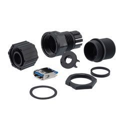 IP67 USB Type A 3.0 Waterproof Field Installable Connector, Male Plug ...