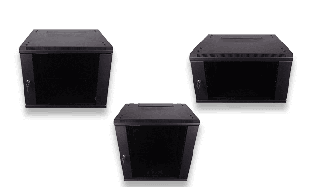 19-Inch Wall-Mount Cabinets in Black Finish | ShowMeCables.com