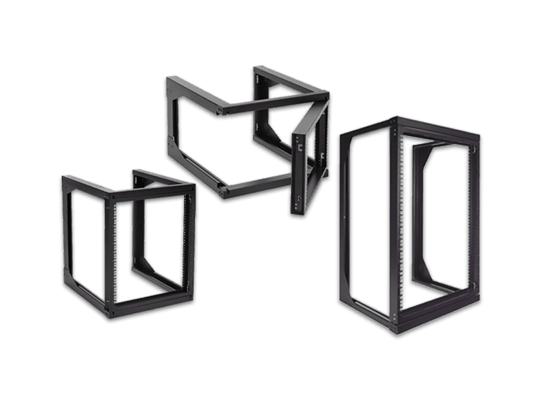 Swing-Gate Open-Frame Wall Racks | ShowMeCables.com